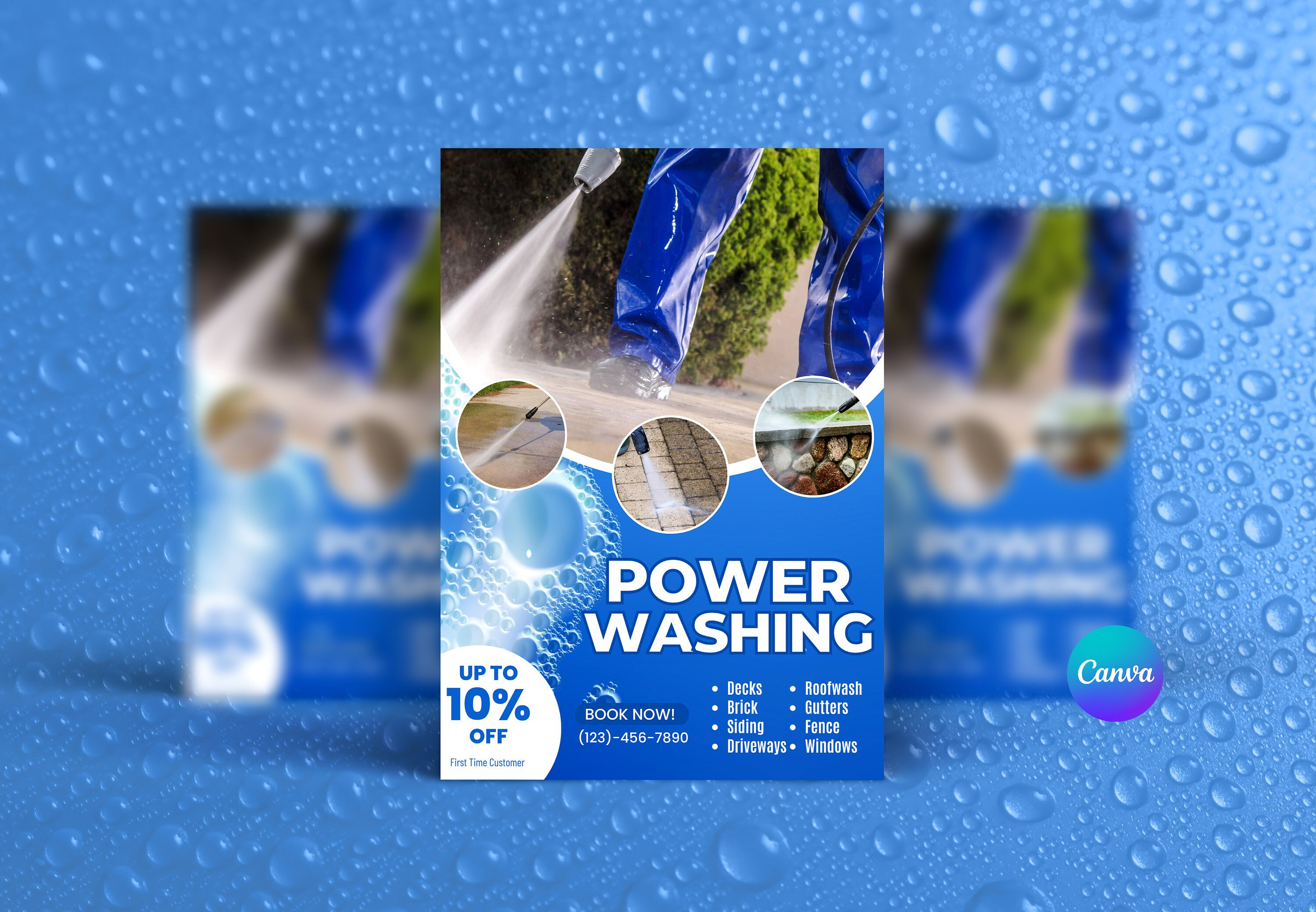 Powerwashing Flyer Template - Etsy