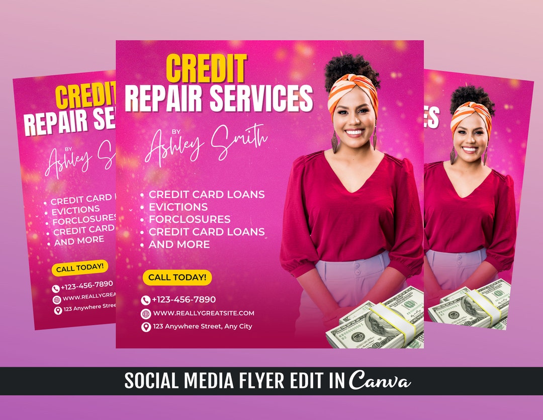Credit Repair Services Flyer Template - Etsy