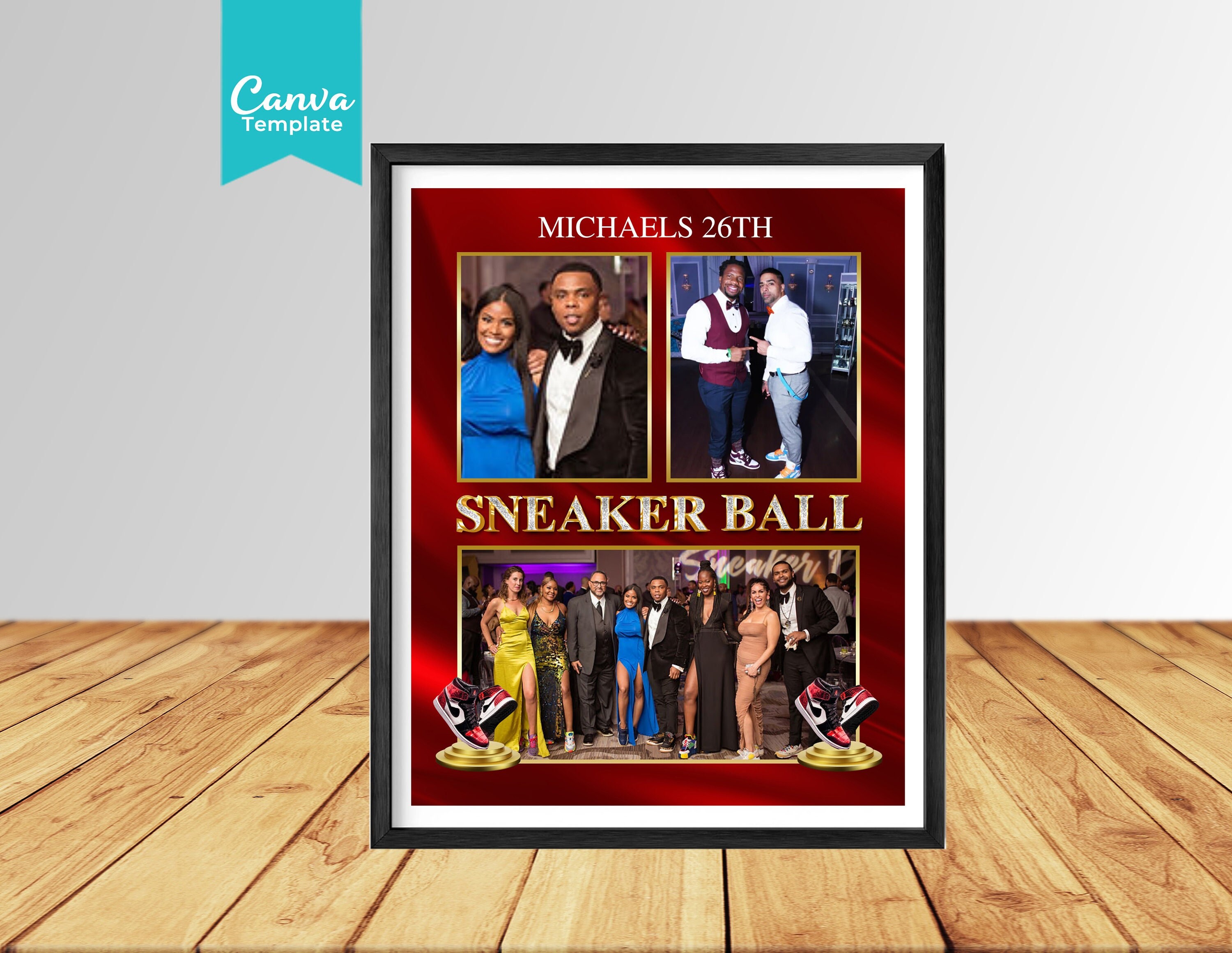 Sneaker Ball Picture Frame Template, Sneaker Ball Picture Collage ...