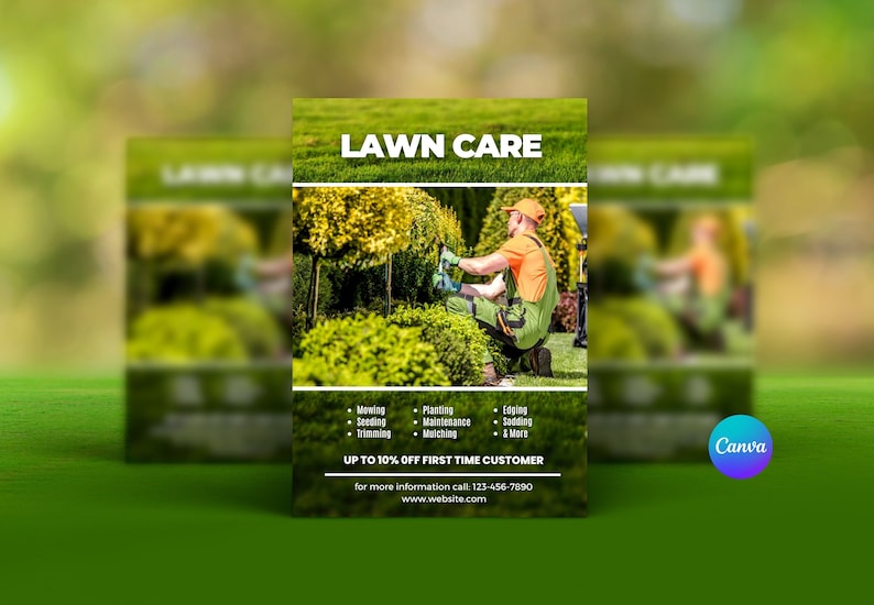 Lawn Care Flyer Template, Landscaping Flyer Template - Etsy