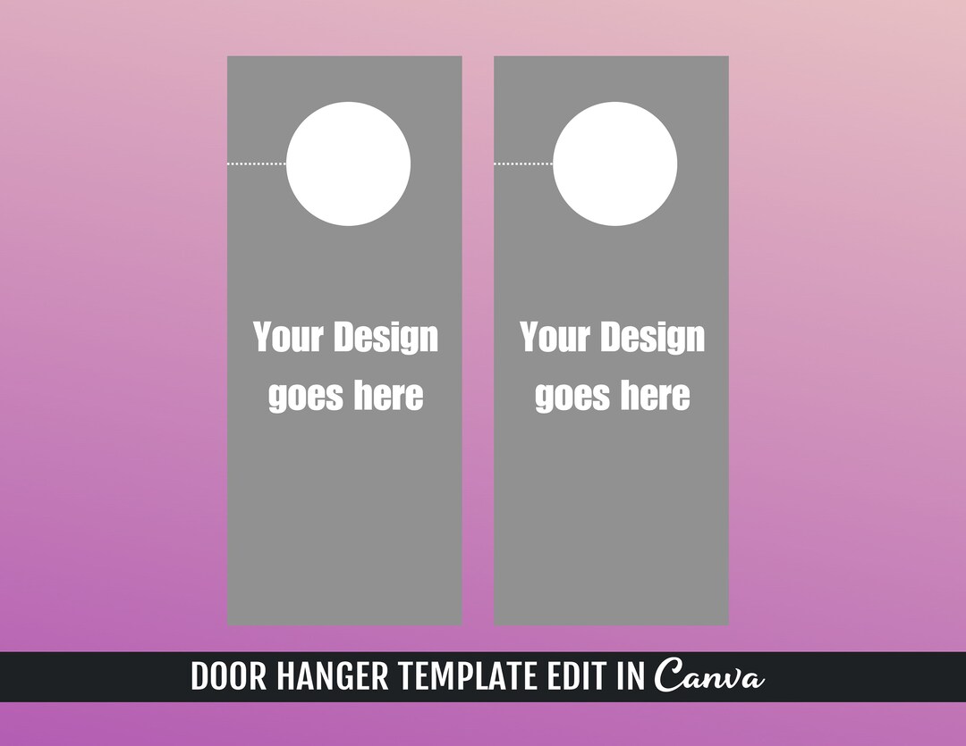 Door Hanger Template, Blank Door Hanger Template, Printable Door Hanger ...