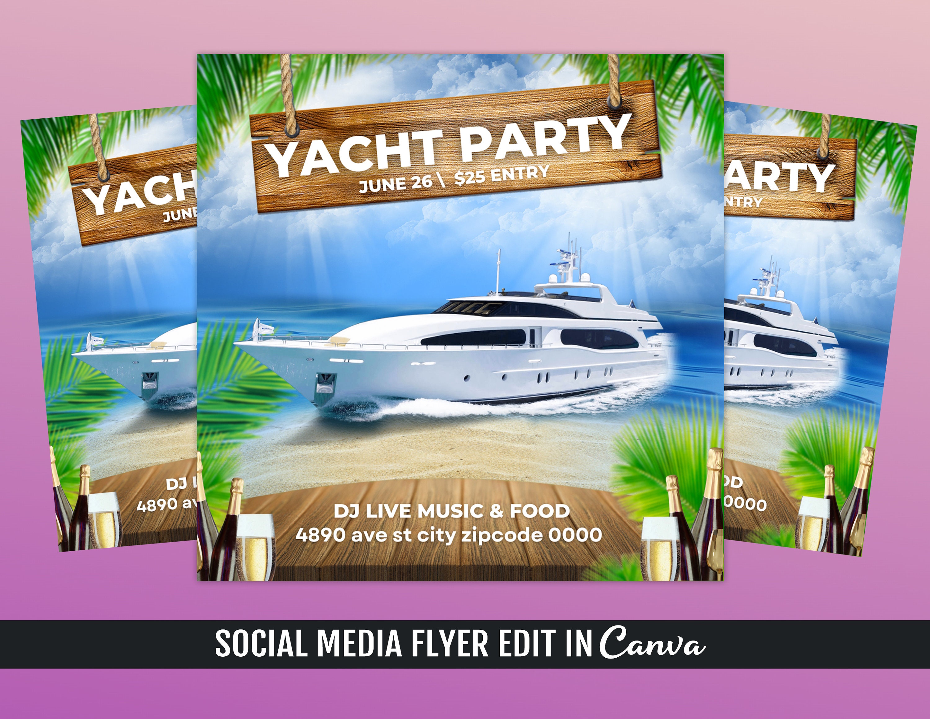 Yacht Flyer Template - Etsy