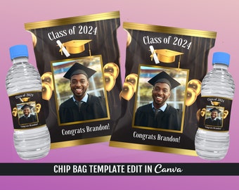 Grad Party Favor Templates Digital Bundle Party Favors Chip Bag ...