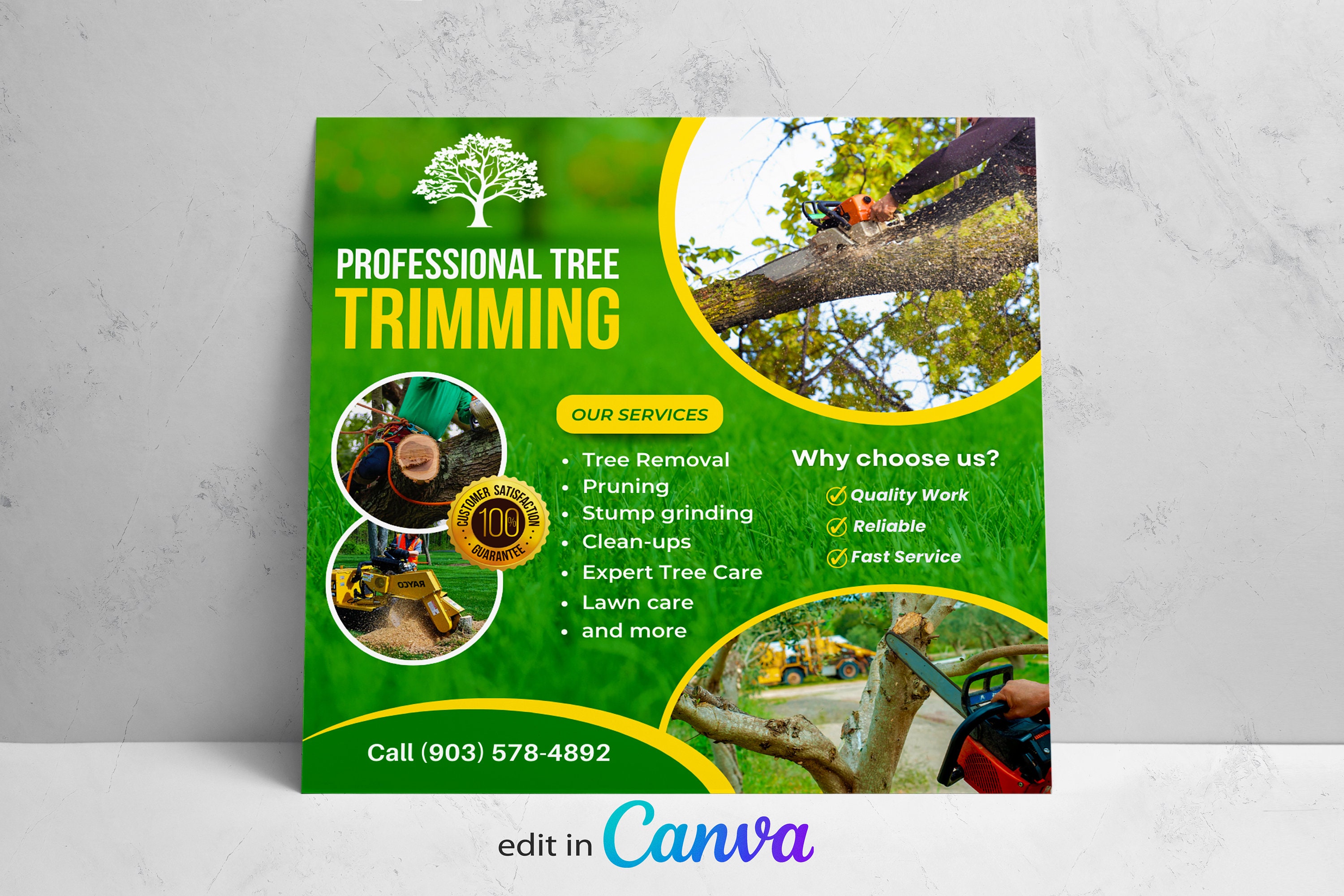 Tree Trimming Flyer, Tree Removal Flyer, Lawn Care Flyer, Landscaping ...