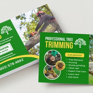 Tree Services Business Card, Tree Removal Business Card, Tree Cutting ...