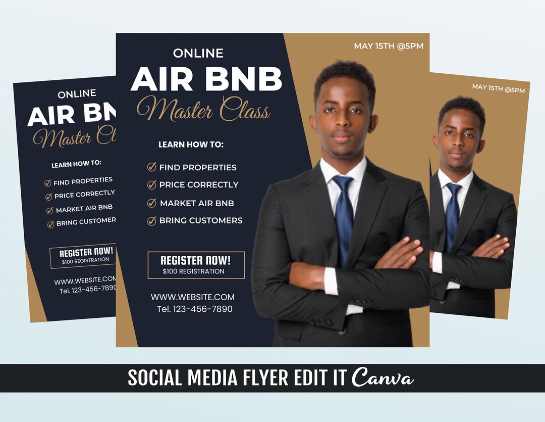 Air Bnb Master Class Flyer Template - Etsy