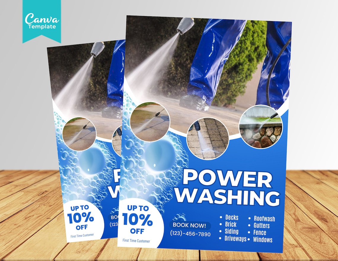 Powerwashing Flyer Template - Etsy