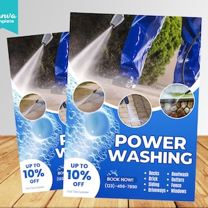 Powerwashing Flyer Template - Etsy
