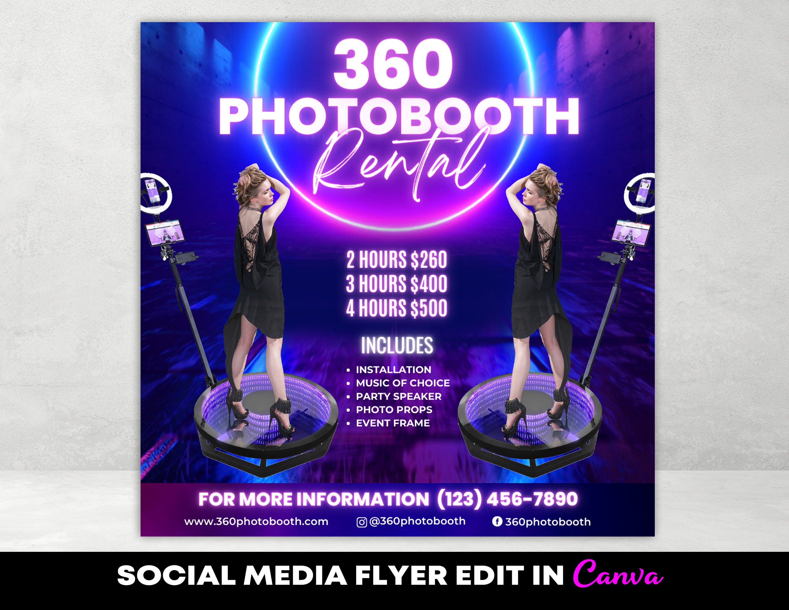 360 Photobooth Flyer Template - Etsy
