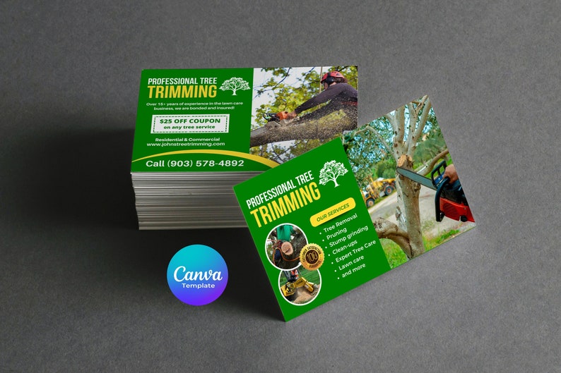 Tree Services Business Card, Tree Removal Business Card, Tree Cutting ...