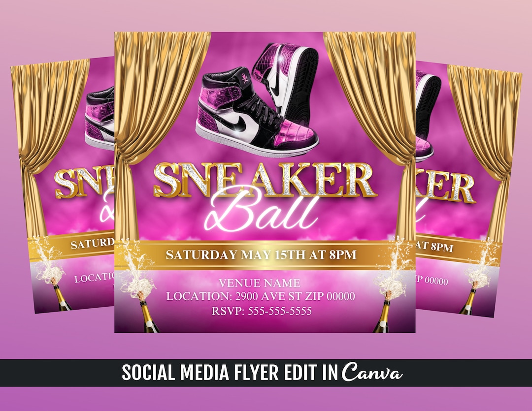 Sneaker Ball Flyer Template - Etsy
