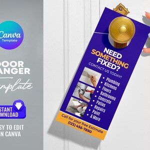 Handyman Door Hanger Template - Etsy