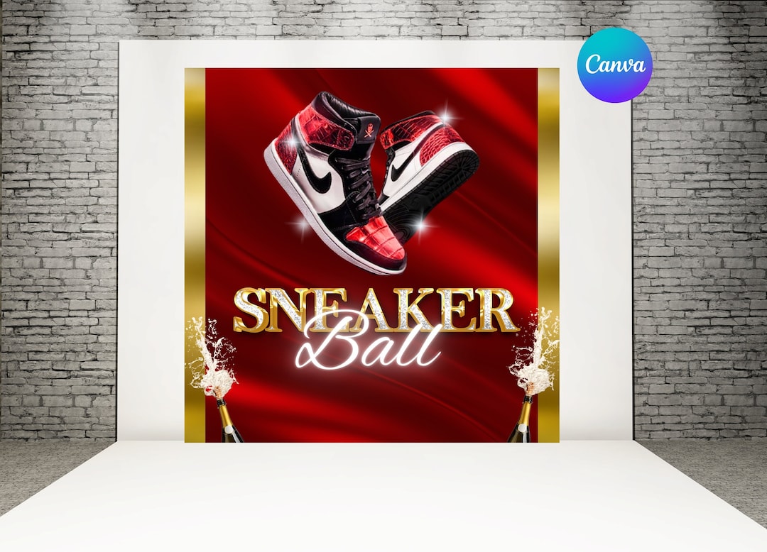 Sneaker Ball Back Drop Template - Etsy