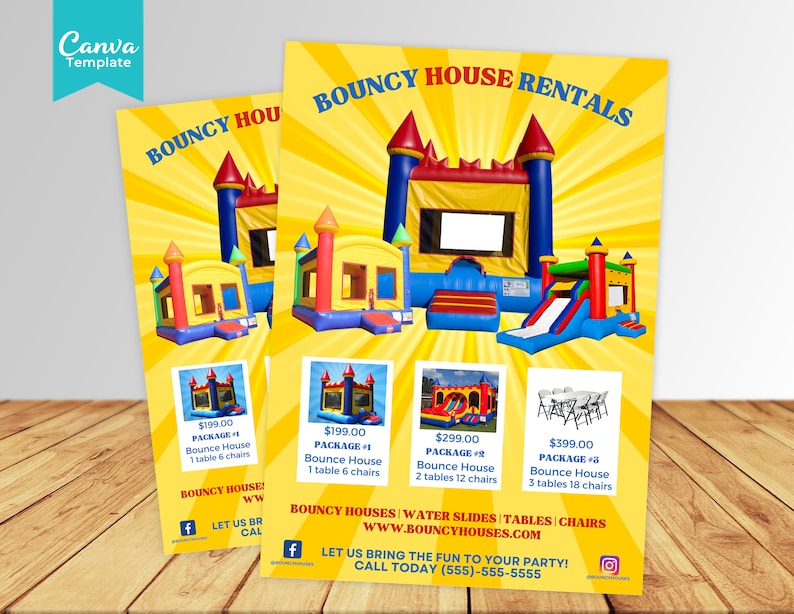 Bounce House Flyer Template - Etsy