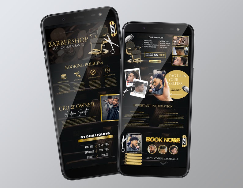 Barber Acuity Site Scheduling Template, Barbershop Acuity Website ...