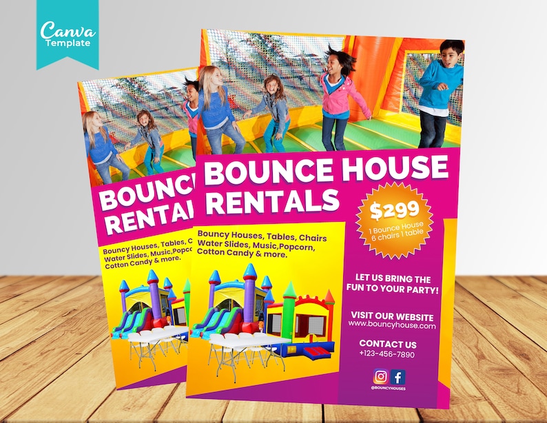 Bounce House Flyer Template - Etsy