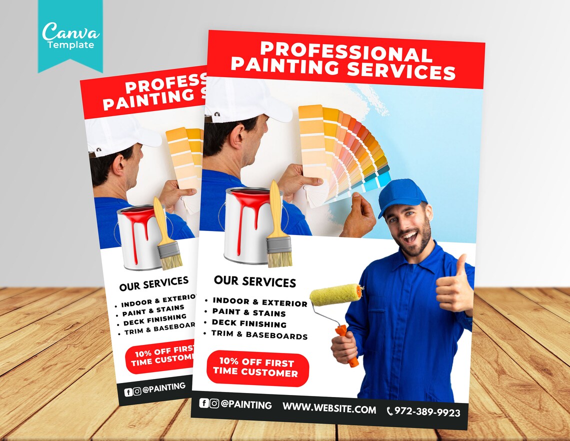Painting Services Flyer Template, Painting Business Flyer - Etsy
