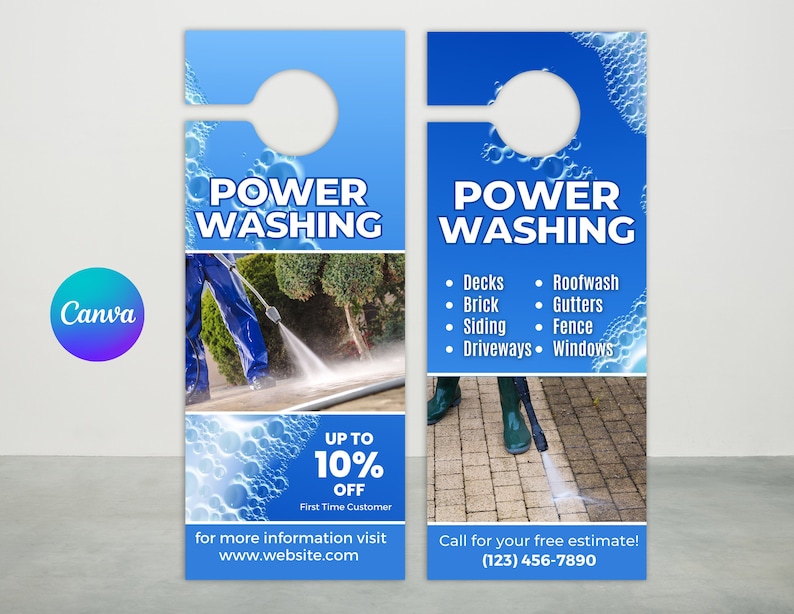 Power Washing Door Hanger Template, Pressure Washing Door Hanger ...