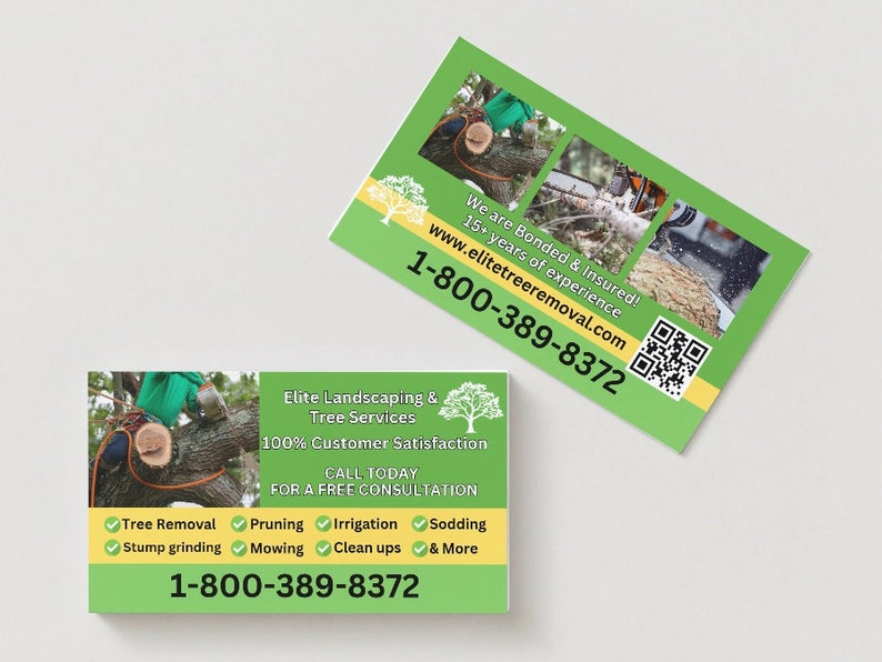 Tree Services Business Card, Tree Removal Business Card, Tree Cutting ...