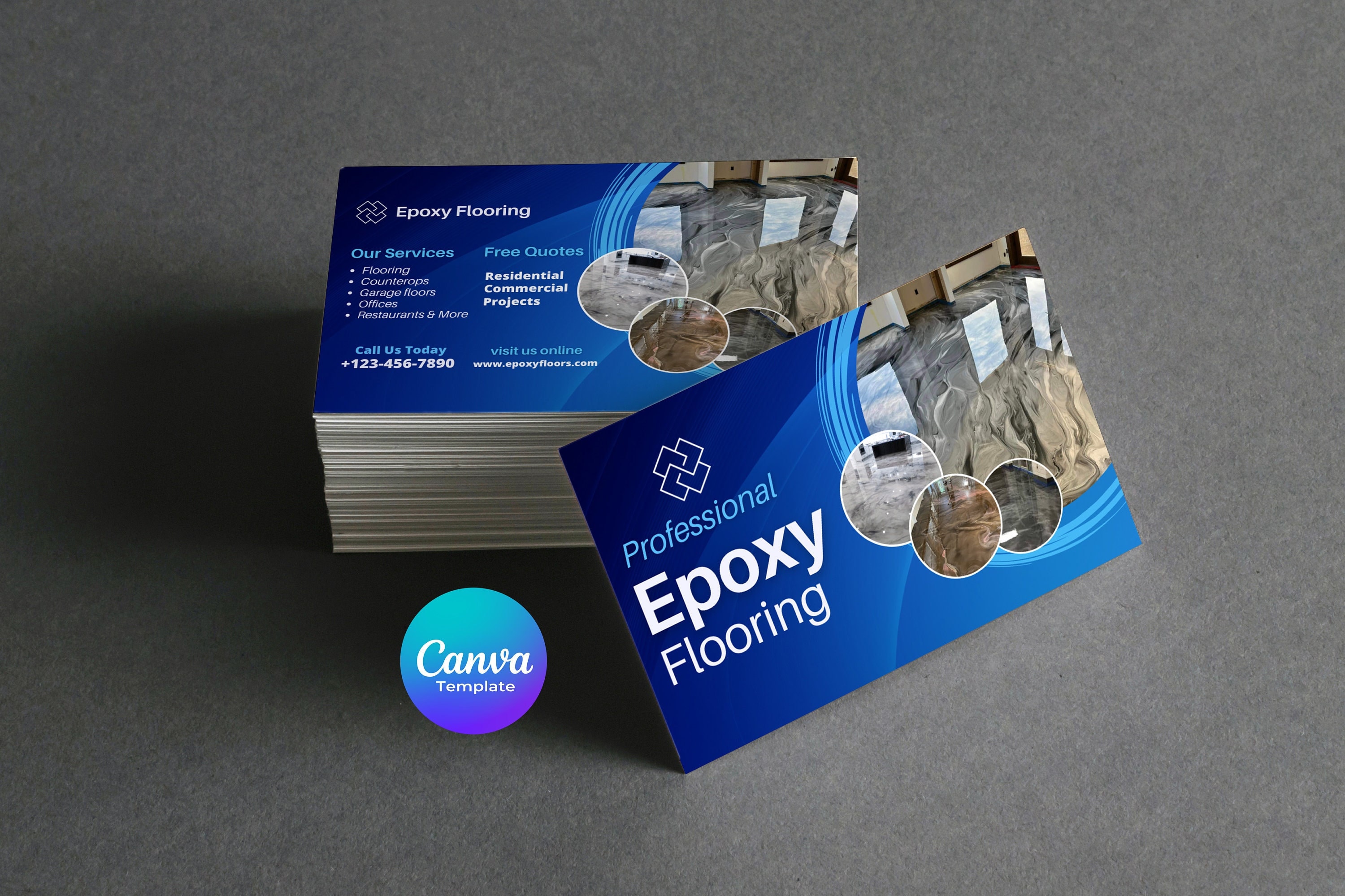 Epoxy Business Card Template, Epoxy Flooring Business Card, Epoxy ...