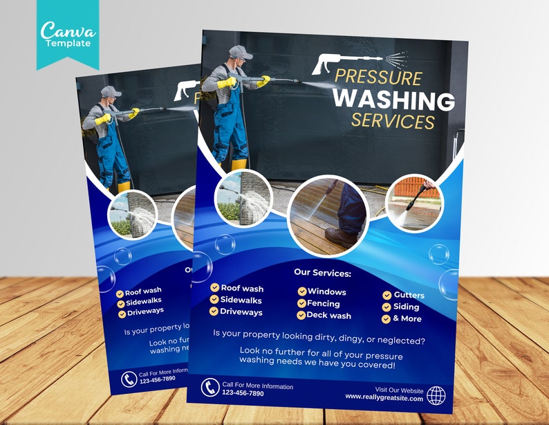 Power Washing Flyer Template, Pressure Washing Flyer - Etsy