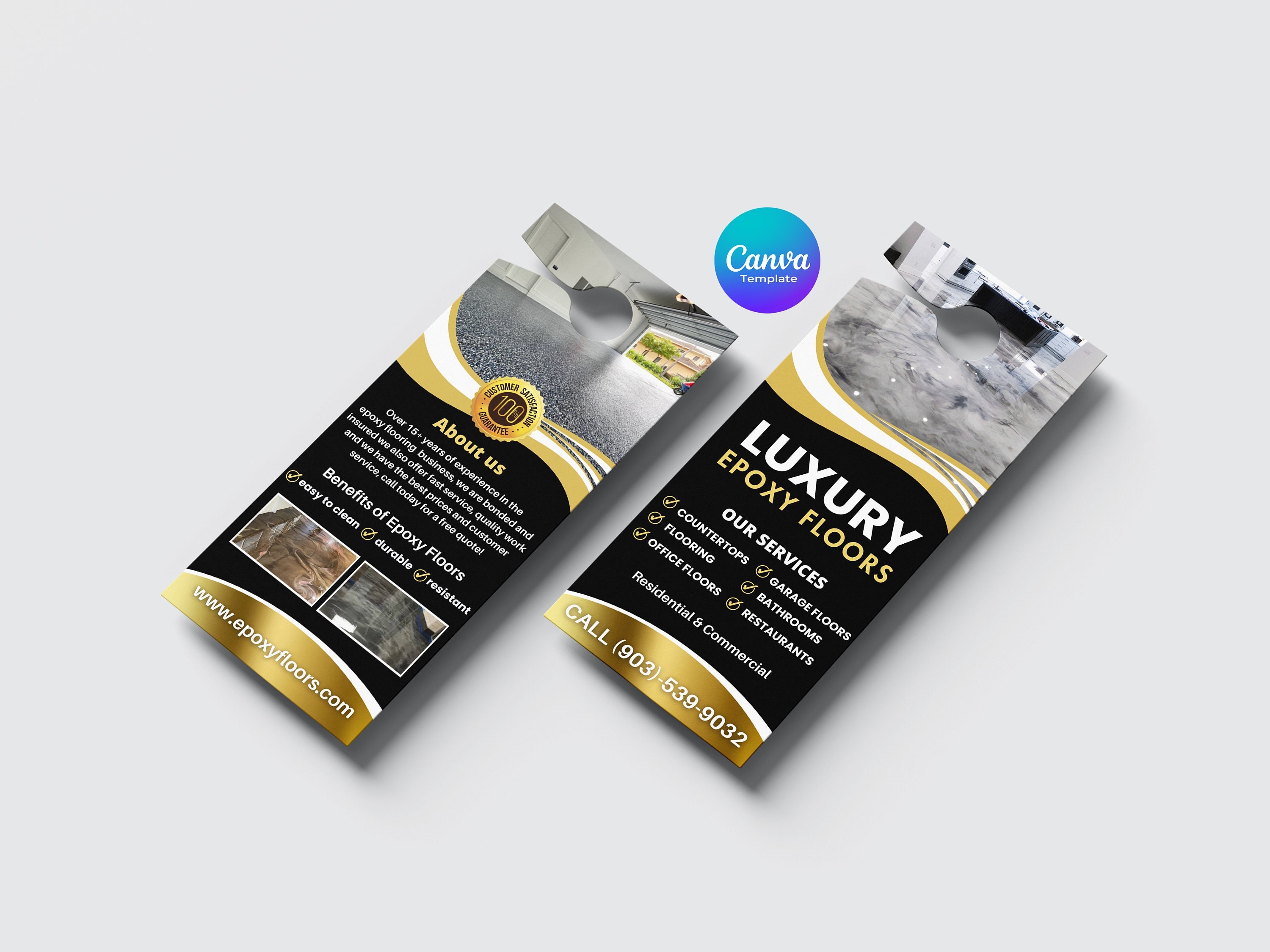 Epoxy Floors Door Hanger, Epoxy Business Door Hanger Template, Epoxy ...