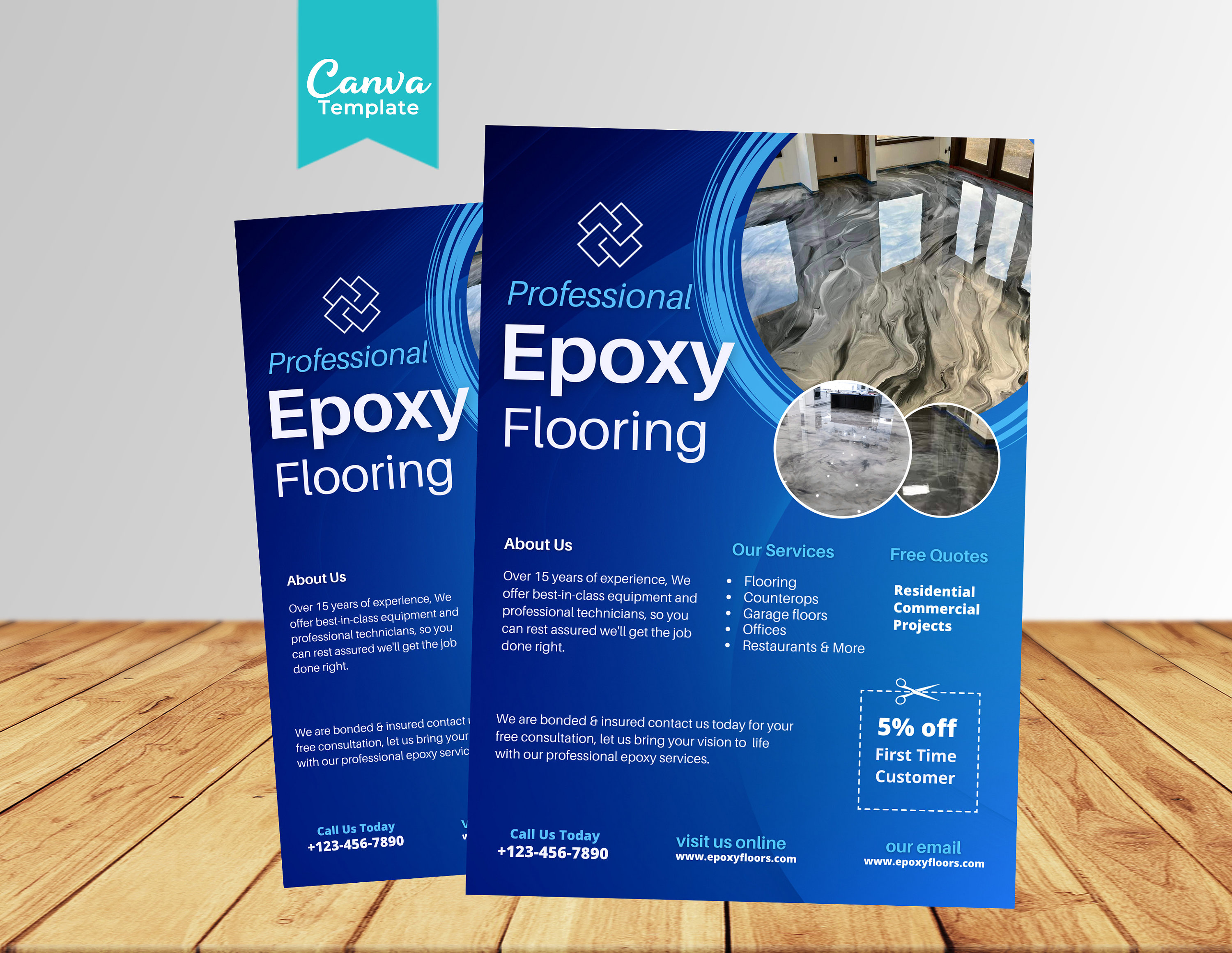 Epoxy Flyer Template, Epoxy Flooring Flyer - Etsy