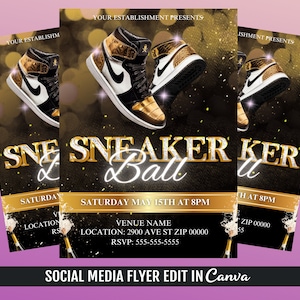 Sneaker Ball Flyer Template - Etsy