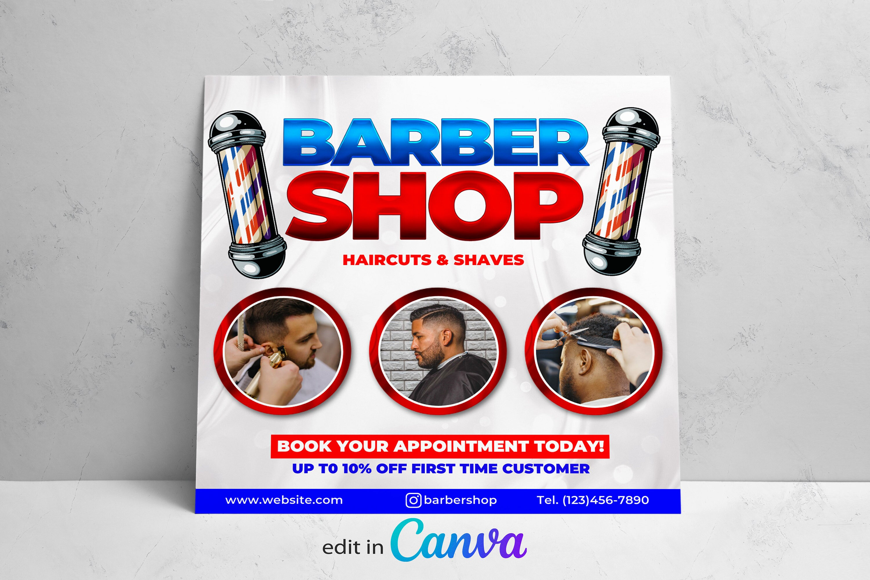 Barber Shop Flyer Template - Etsy