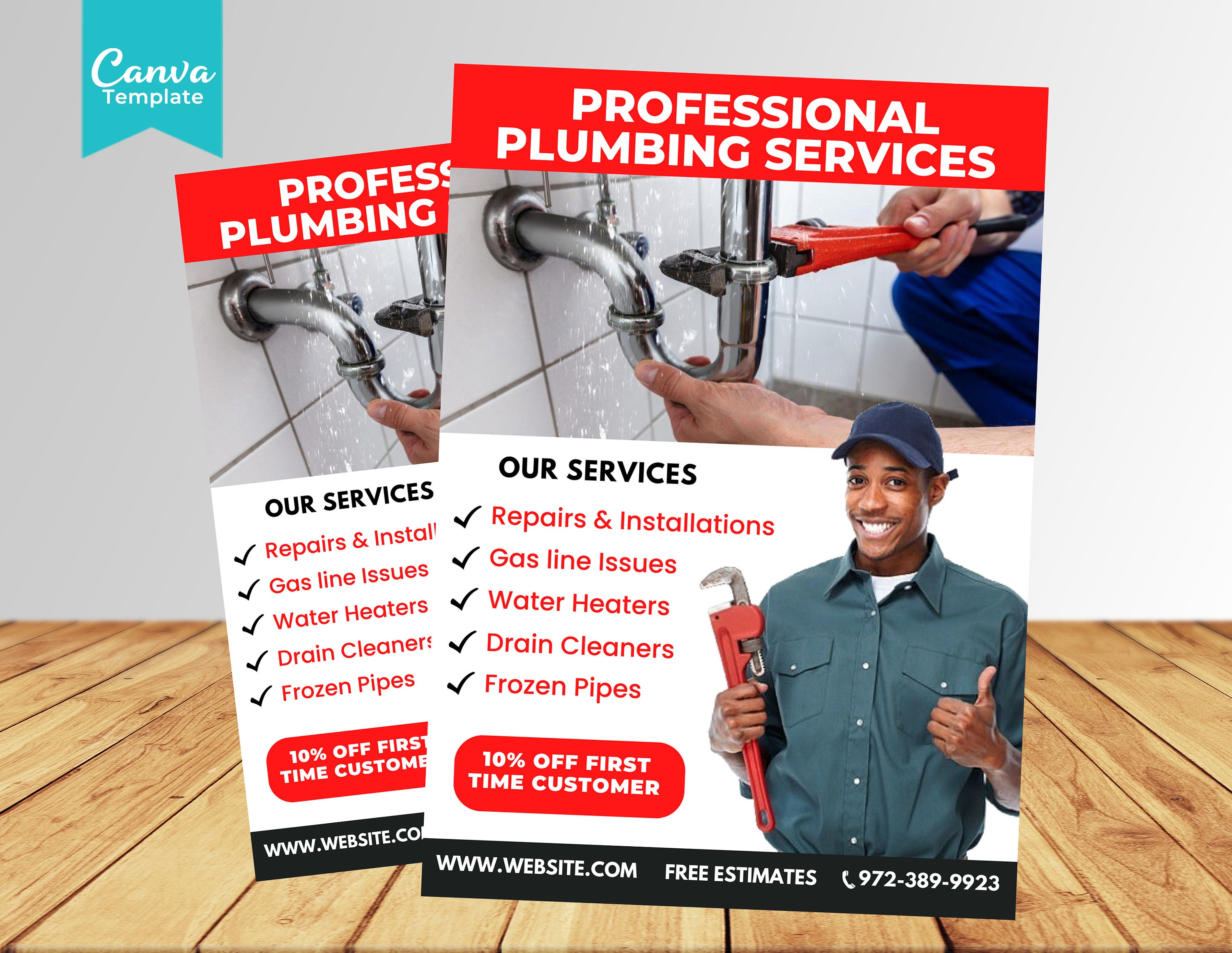 Plumbing Services Flyer Template, Plumbing Business Flyer - Etsy