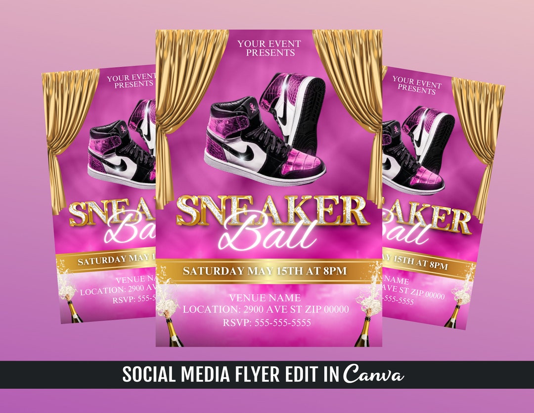 Sneaker Ball Flyer Template - Etsy