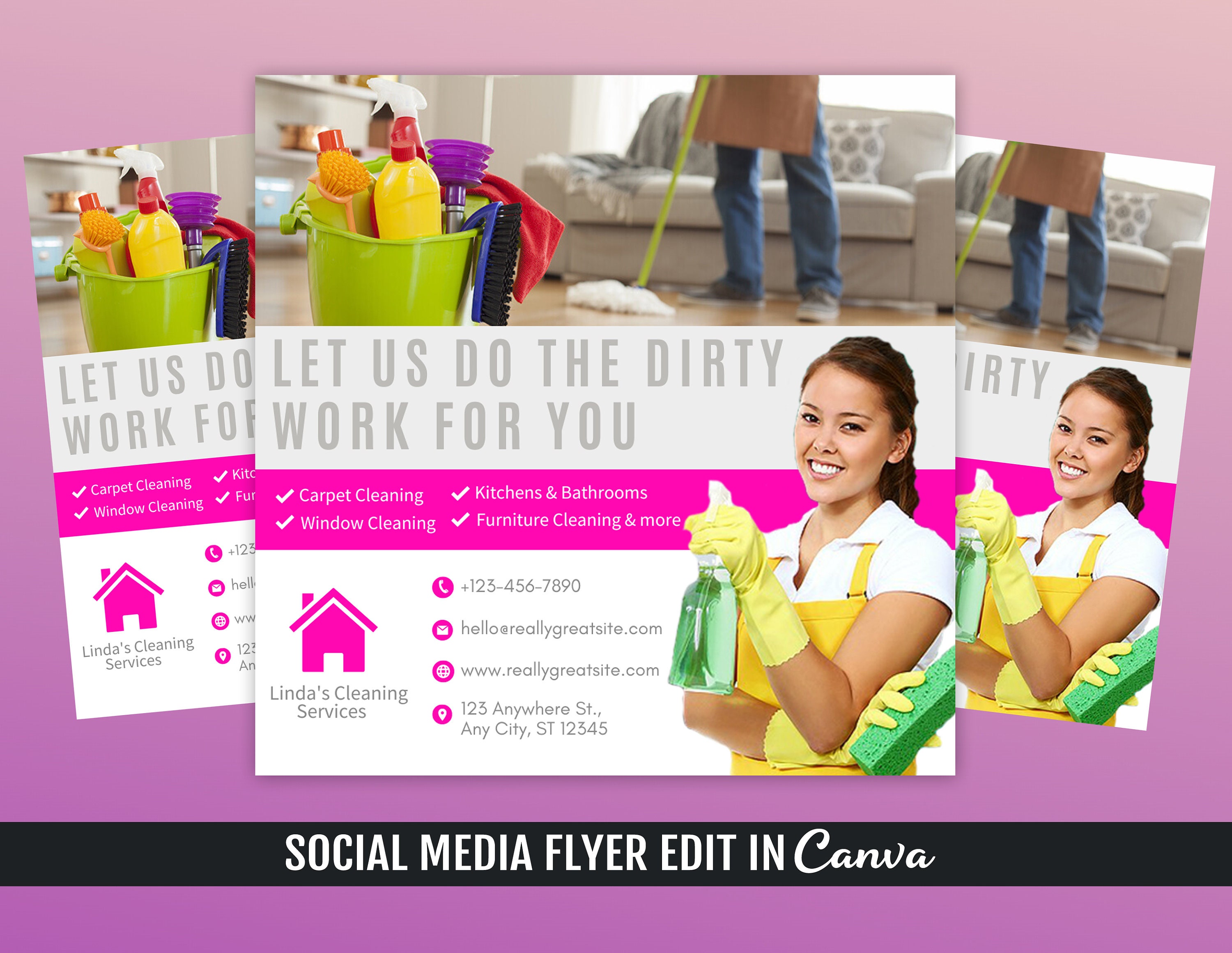 Cleaning Business Flyer Template - Etsy