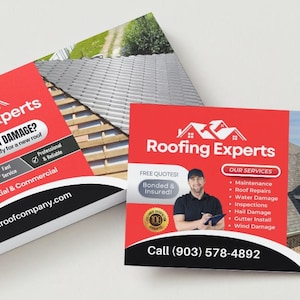 Roofing Business Card Template - Etsy