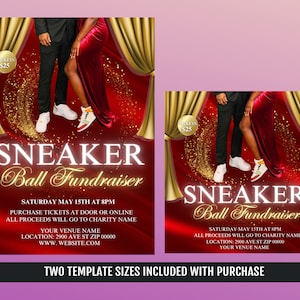 Sneaker Ball Flyer Template Sneaker Ball Fundraiser Flyer Sneaker Ball ...