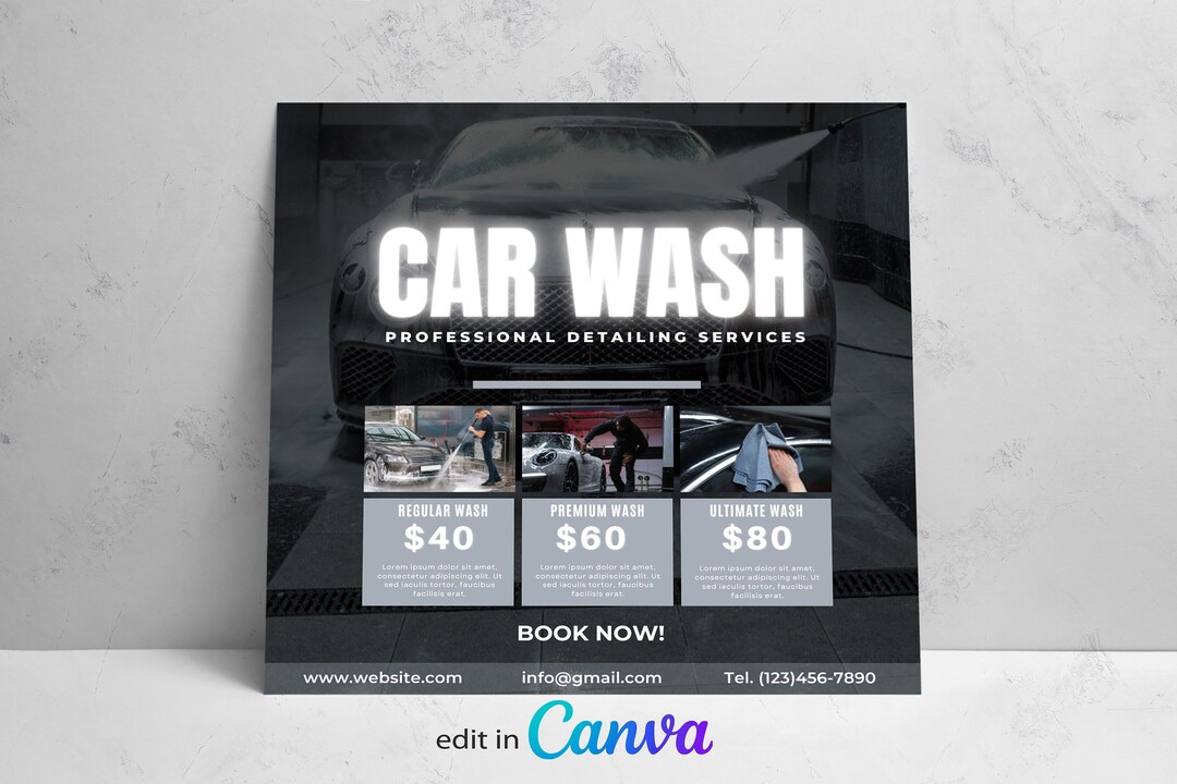 Carwash Flyer Template - Etsy
