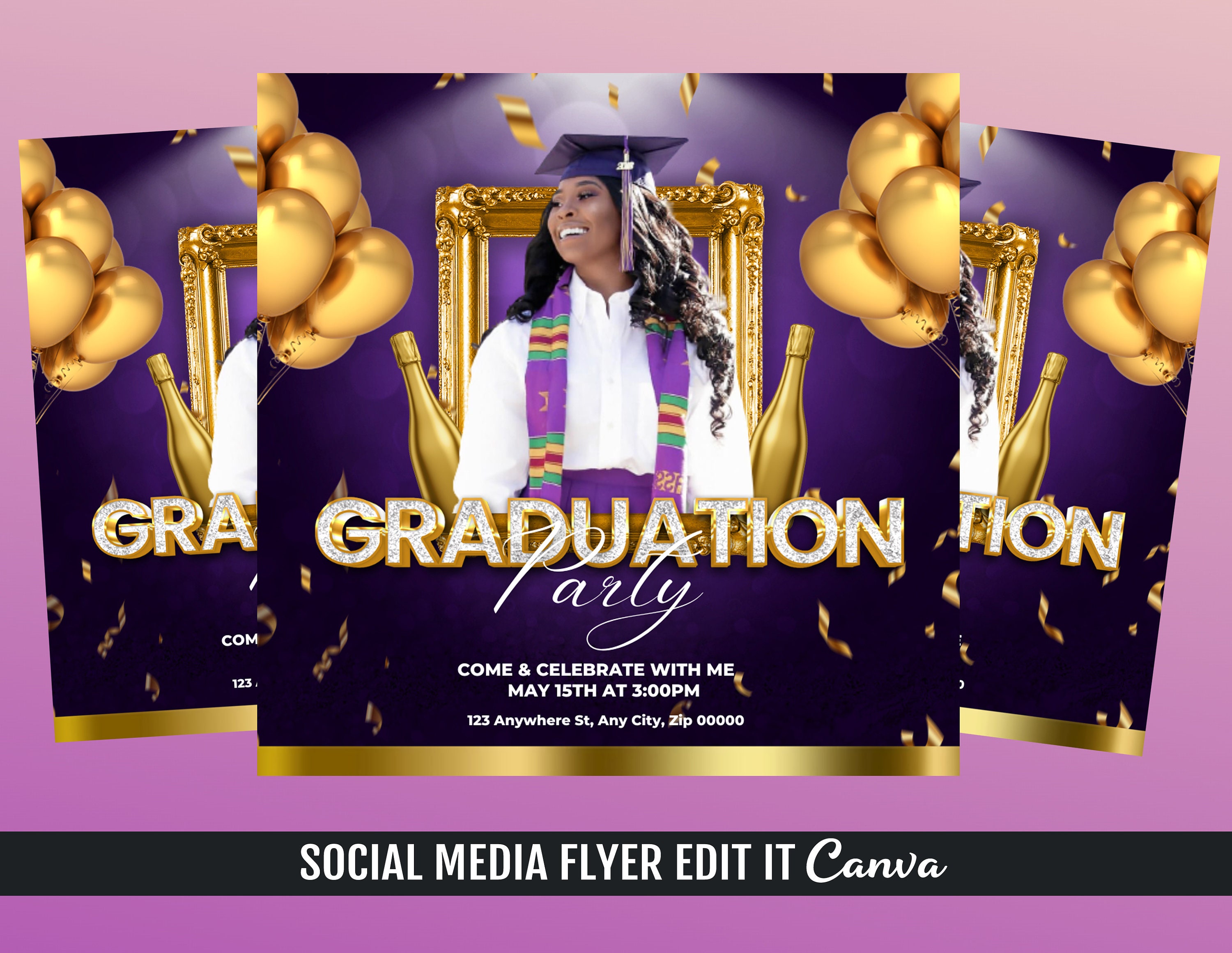 Graduation Flyer Template - Etsy