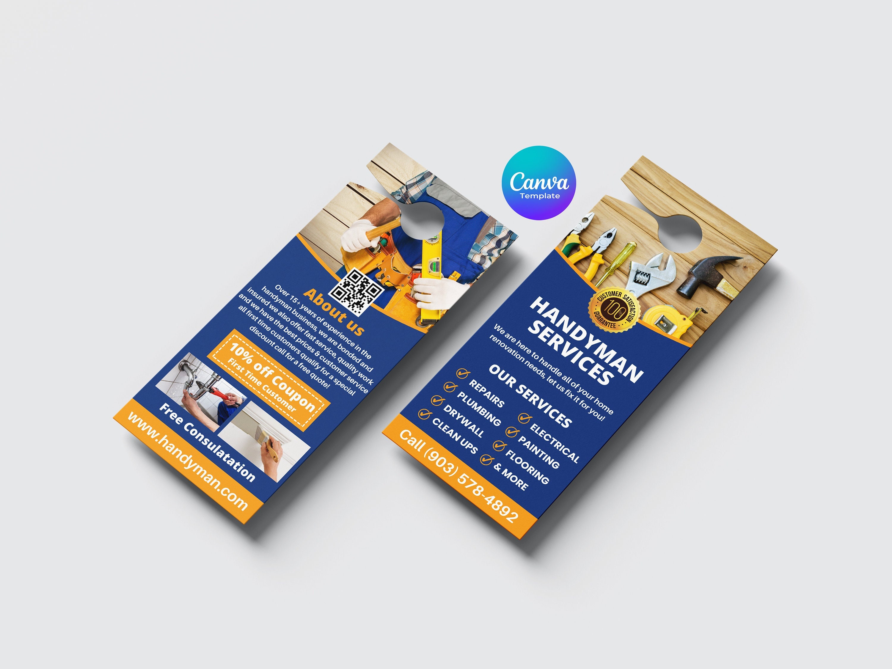 Handyman Door Hanger Template - Etsy