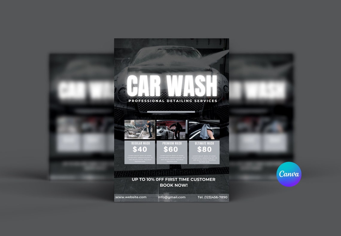 Carwash Flyer Template - Etsy