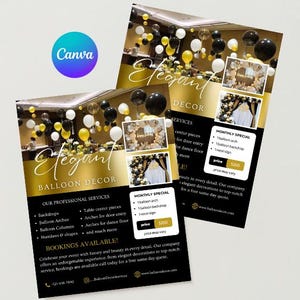 Balloon Decor Services Flyer, Balloon Decor Business Flyer, Balloon ...