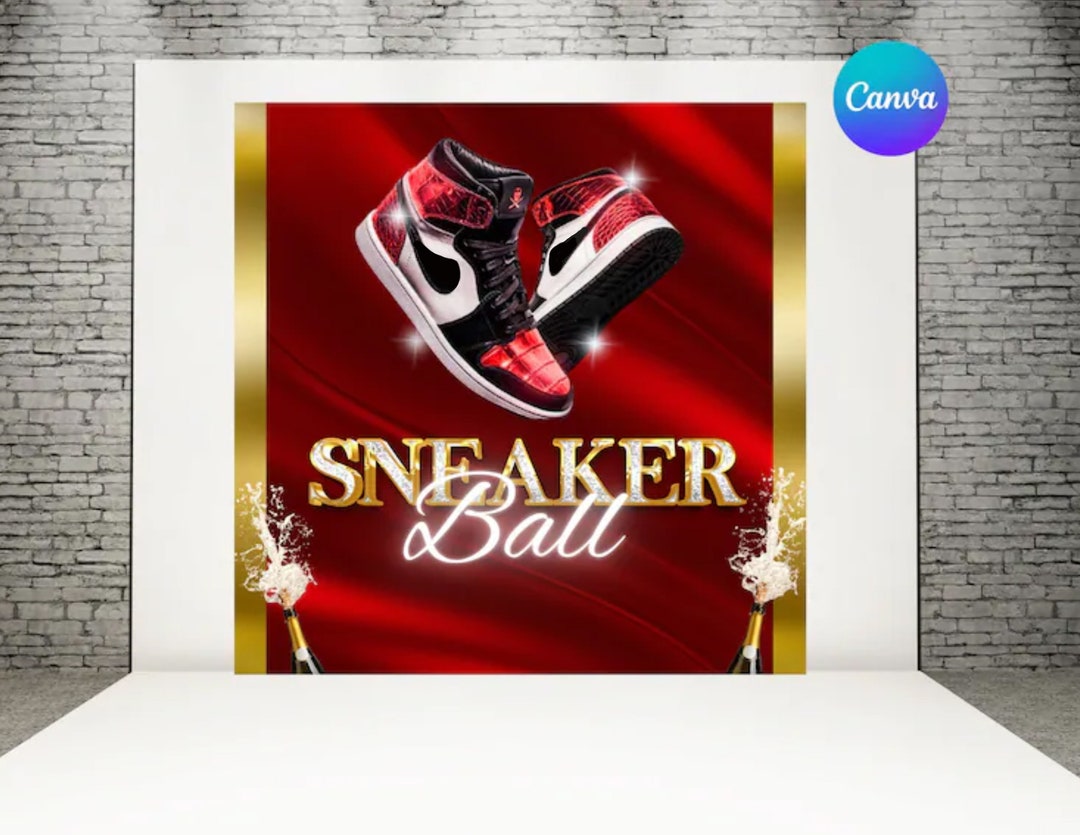 Sneaker Ball Back Drop Template - Etsy