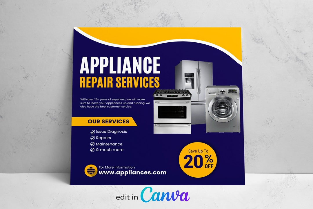 Appliance Repair Flyer Template - Etsy