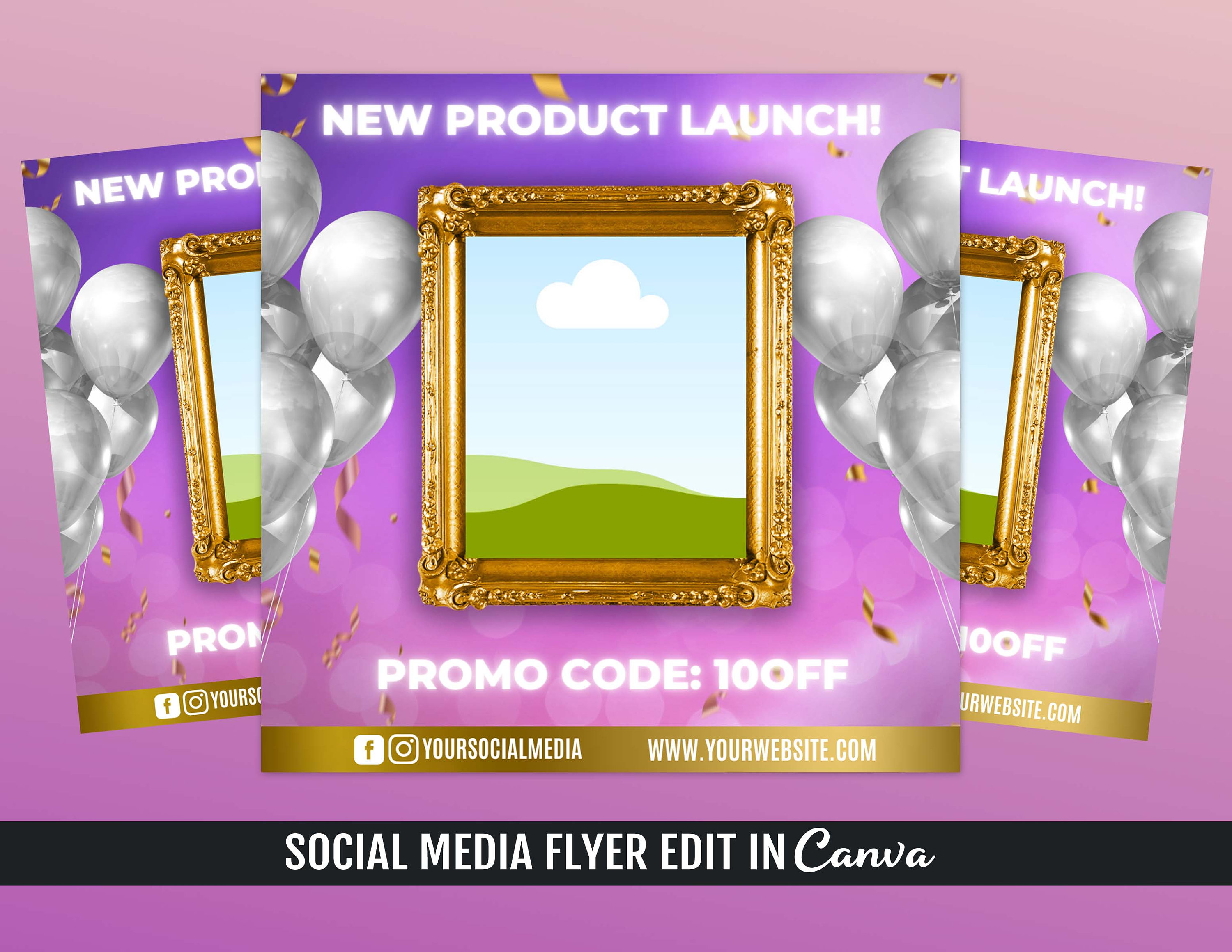 New Product Launch Flyer Template Discount Code Flyer - Etsy