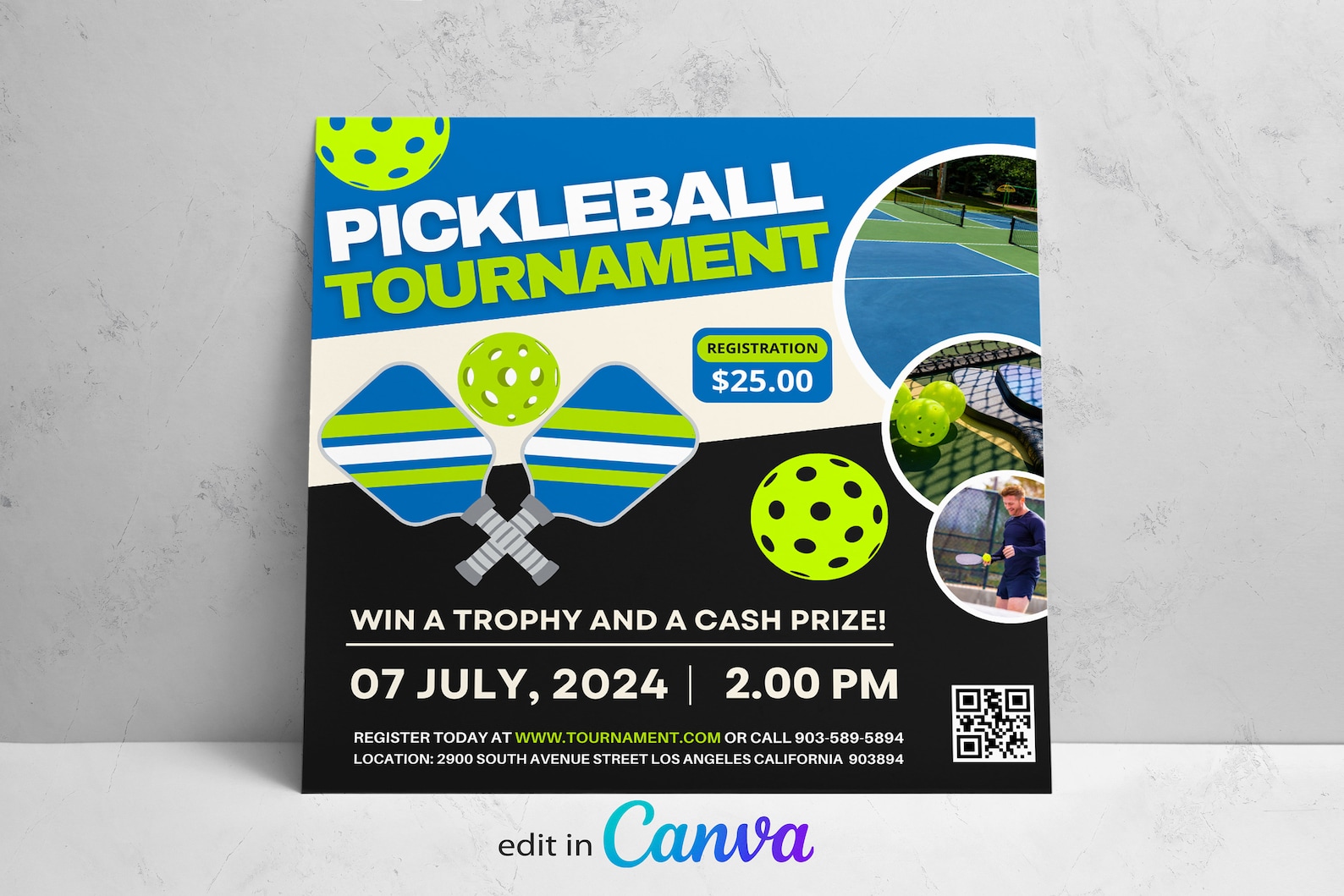 Pickleball Flyer, Pickleball Tournament Flyer, Pickleball Game Flyer ...