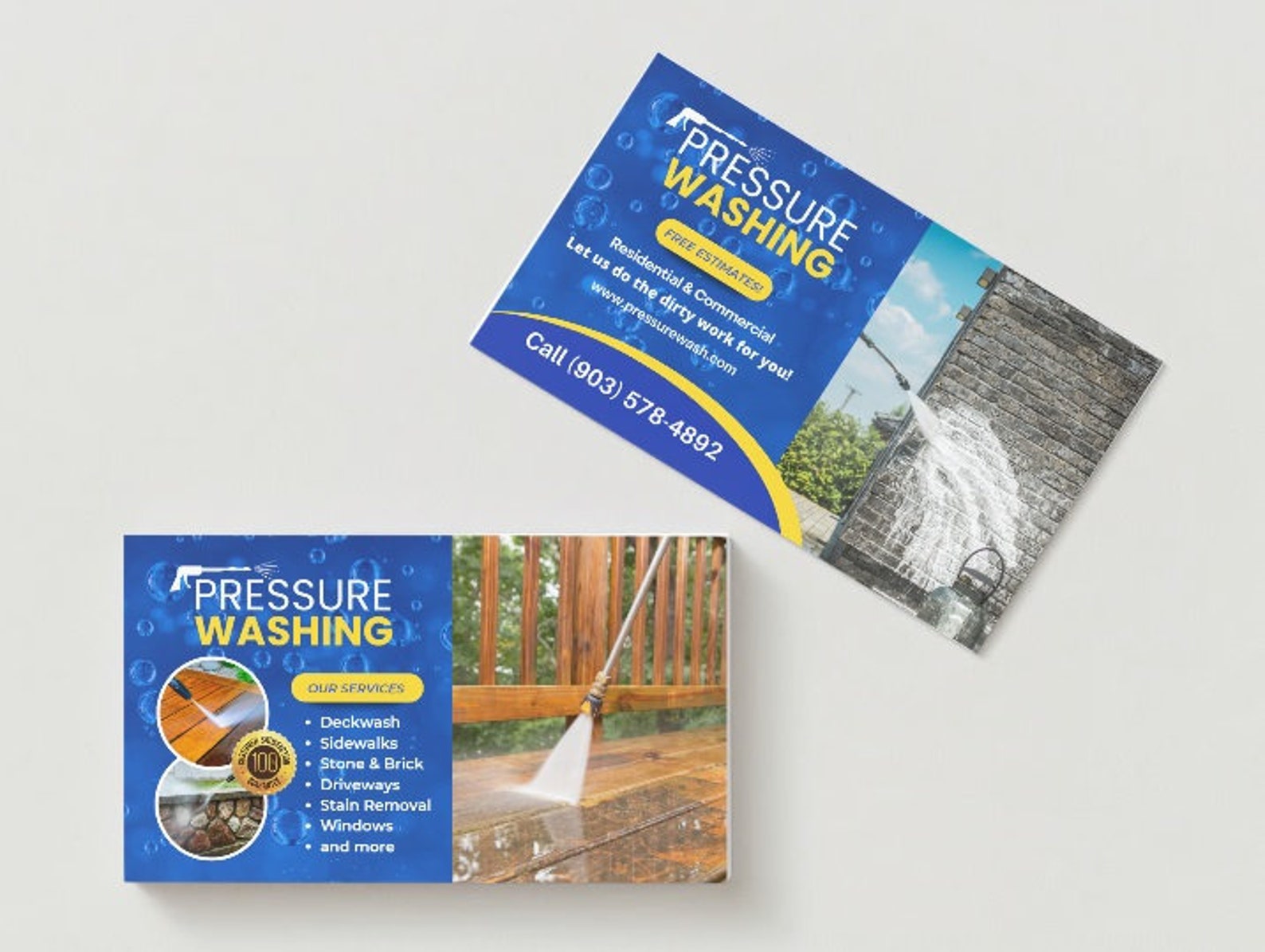 Power Washing Business Card Template, Pressure Washing Business Card - Etsy