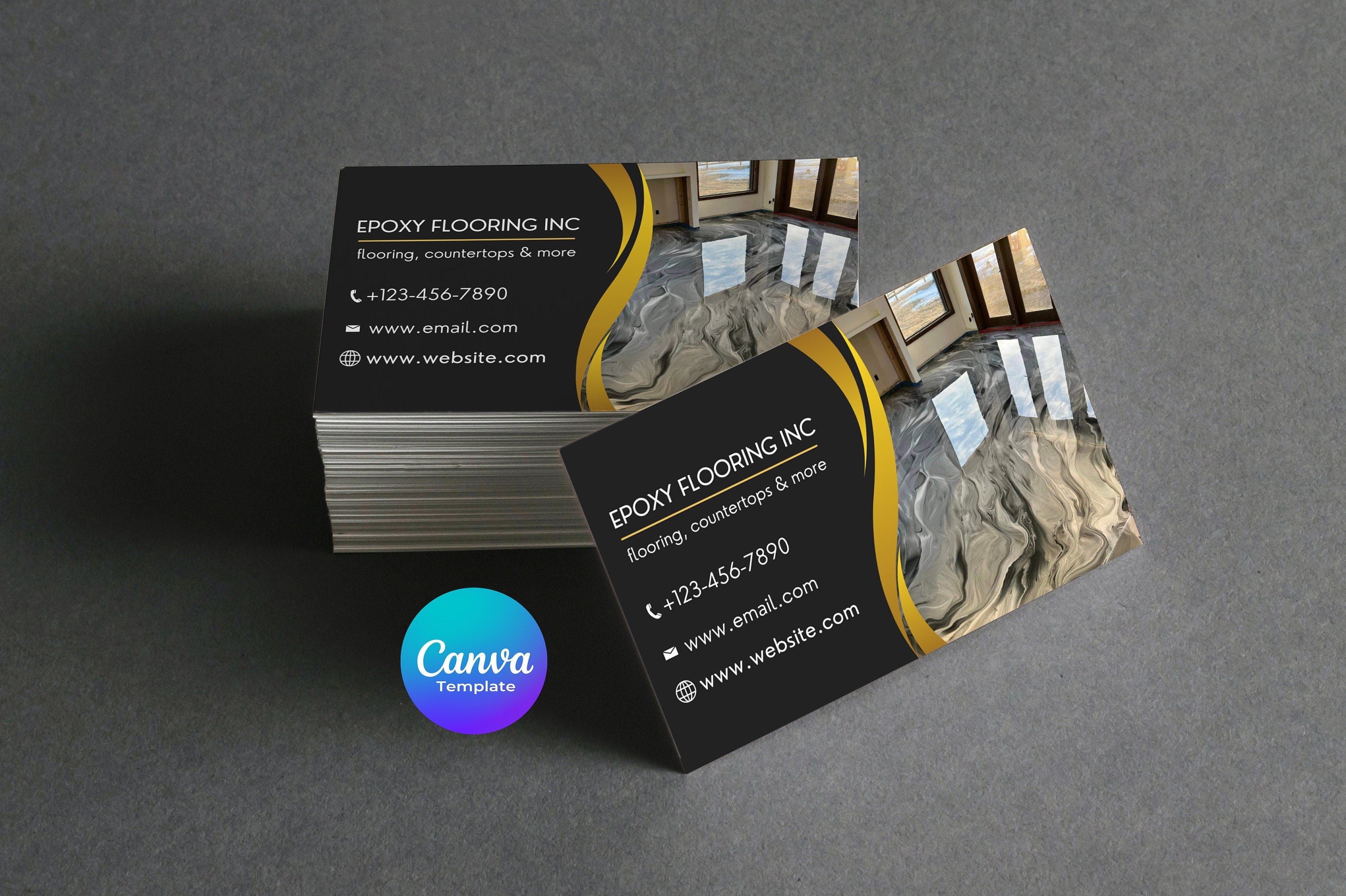 Epoxy Business Card Template, Epoxy Flooring Business Card, Epoxy ...