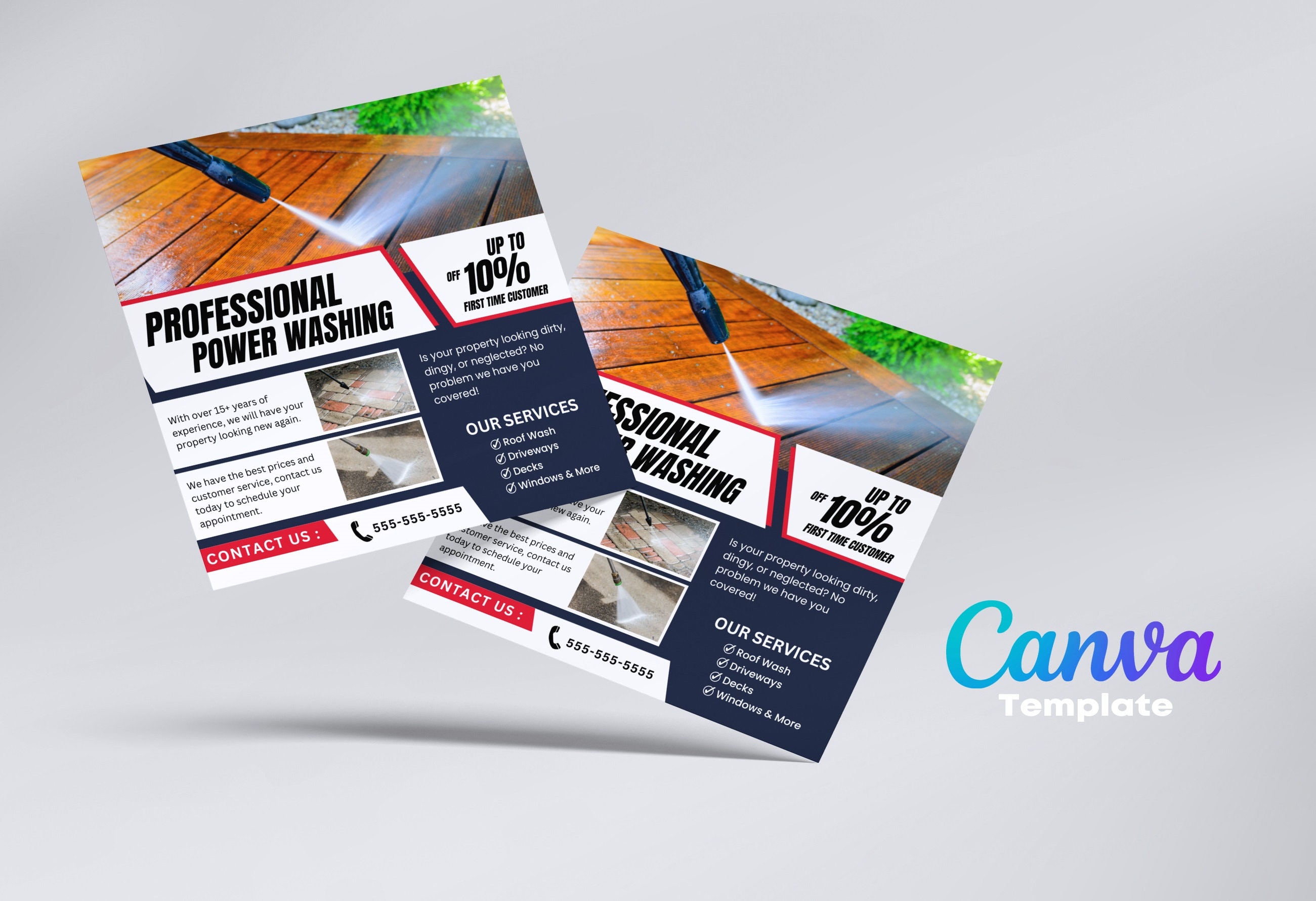 Power Washing Flyer Template, Pressure Washing Flyer - Etsy