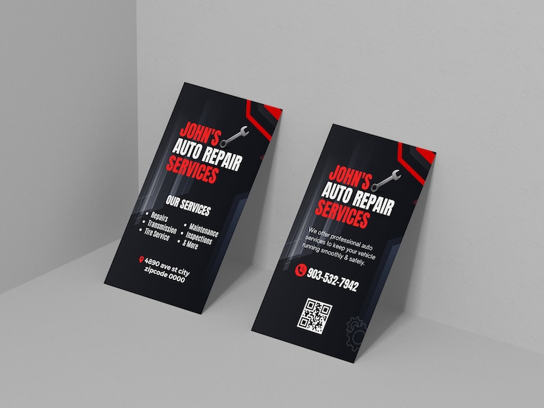 Auto Repair Business Card Template - Etsy