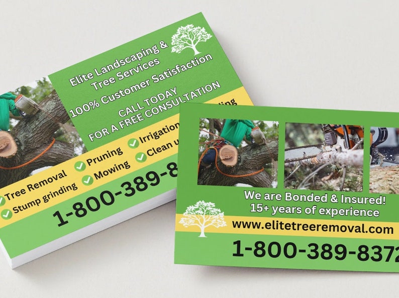 Tree Services Business Card, Tree Removal Business Card, Tree Cutting ...