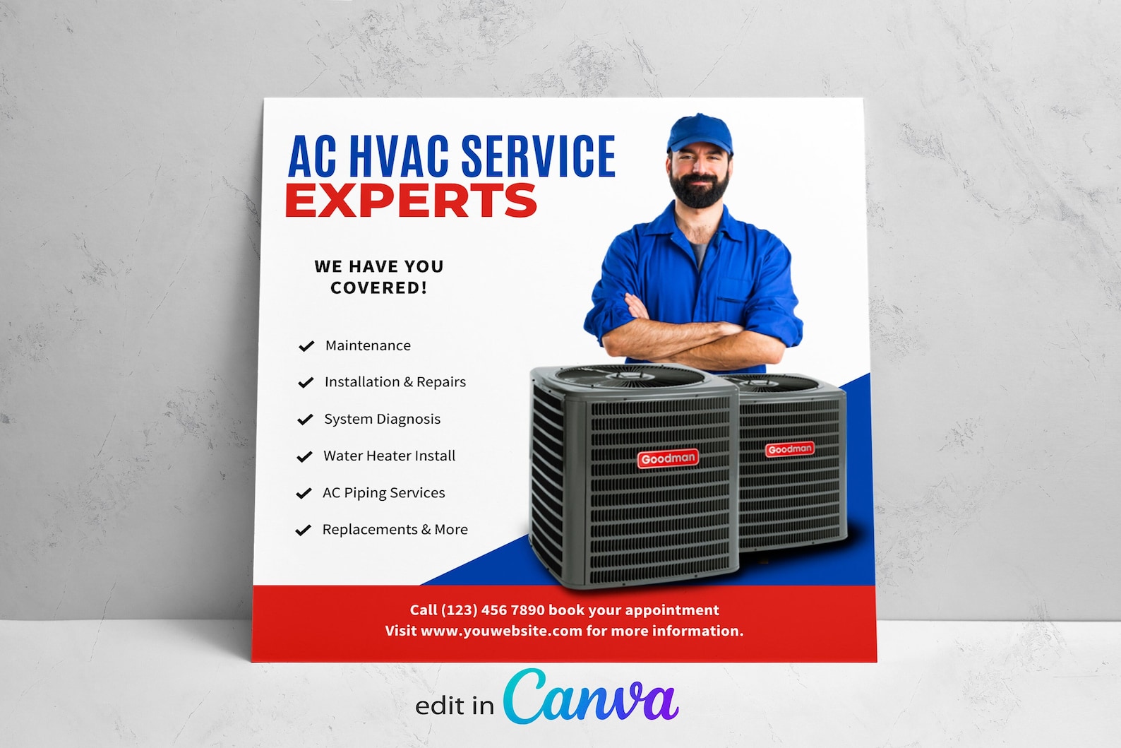 Air Conditioning Services Flyer Template - Etsy