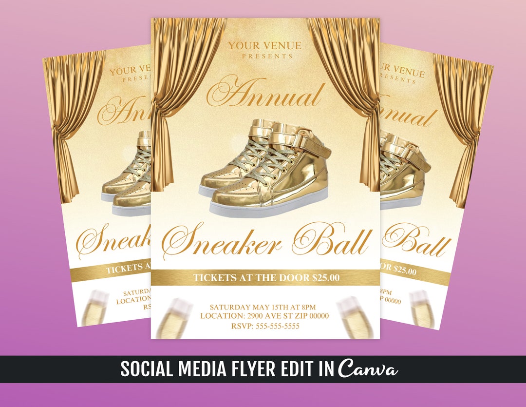 Sneaker Ball Flyer Template - Etsy